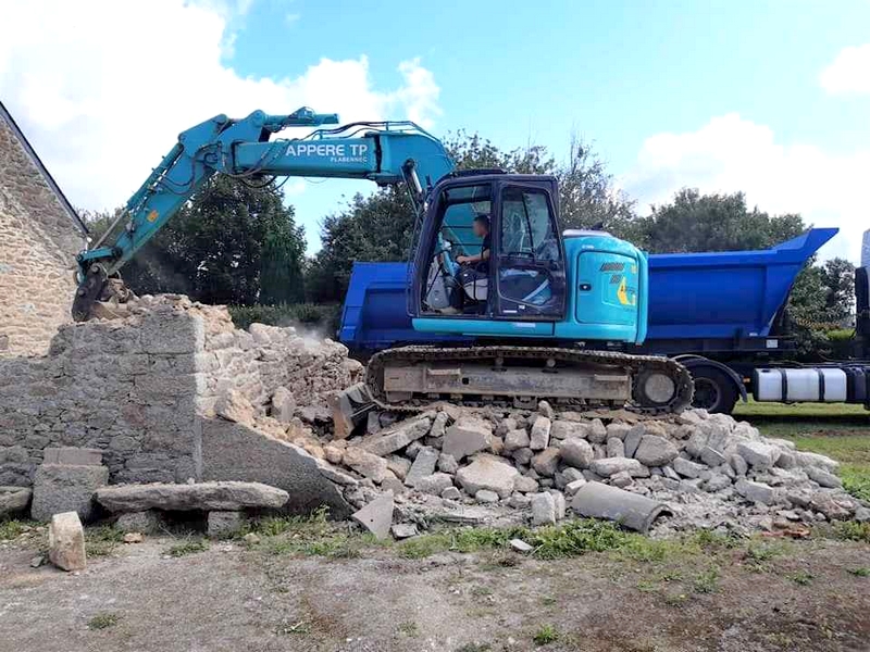 Démolition Plabennec - l’évacuation des gravats - Démolition Pro à Brest, Finistère (29) - APPERE TP
